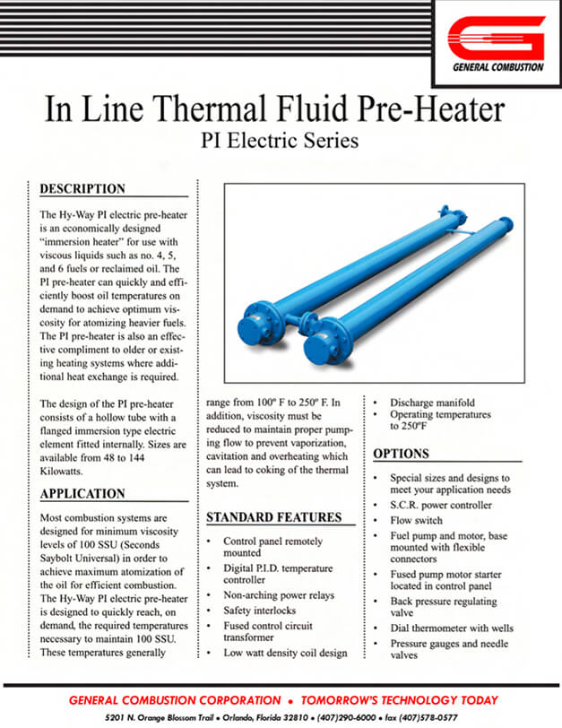 Hy-Way Thermal Fluid Heat Systems | Gencor Industries Inc.