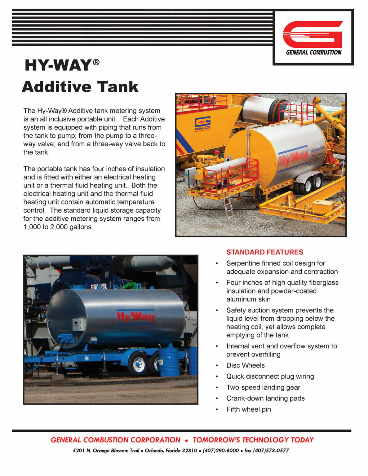 Hy-Way Asphalt Storage Tanks | Construction Equipment | Gencor ...