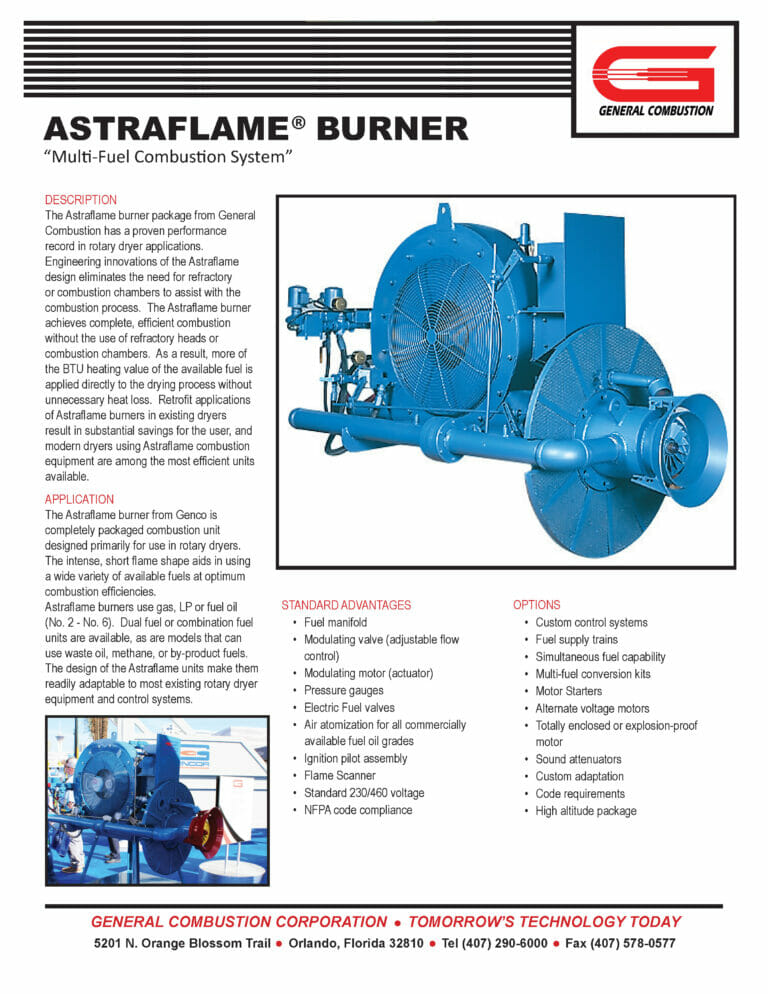 Multi-Fuel Burners and Combustion Systems | Gencor Industries Inc.