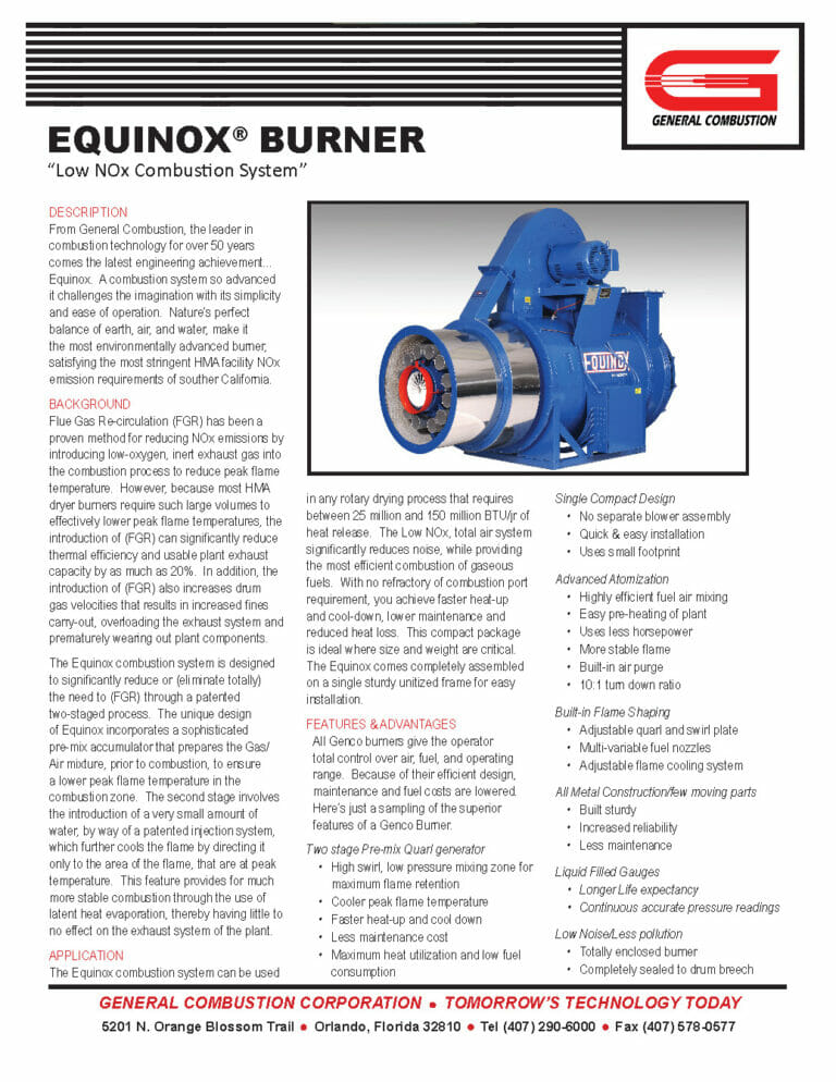 Multi-Fuel Burners and Combustion Systems | Gencor Industries Inc.